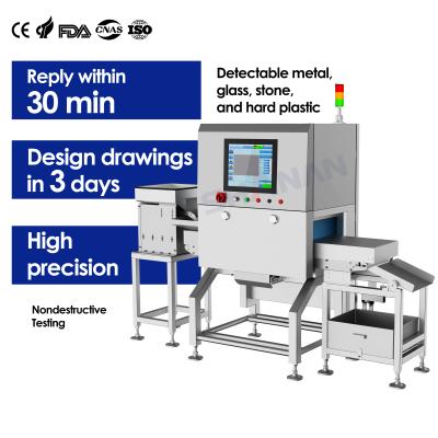 China Industry Factory Food X Ray Detector For Chocolate Nut Cook Foreign Object Auto Metal Reject for sale