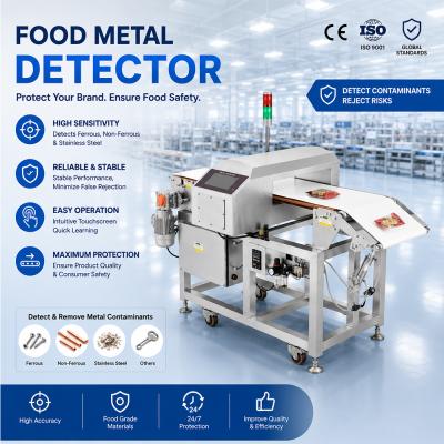 China FOOD METAL DETECTOR CONVEYOR BELT INDUSTRIAL FACTORY AUTOMATIC REJECT for sale
