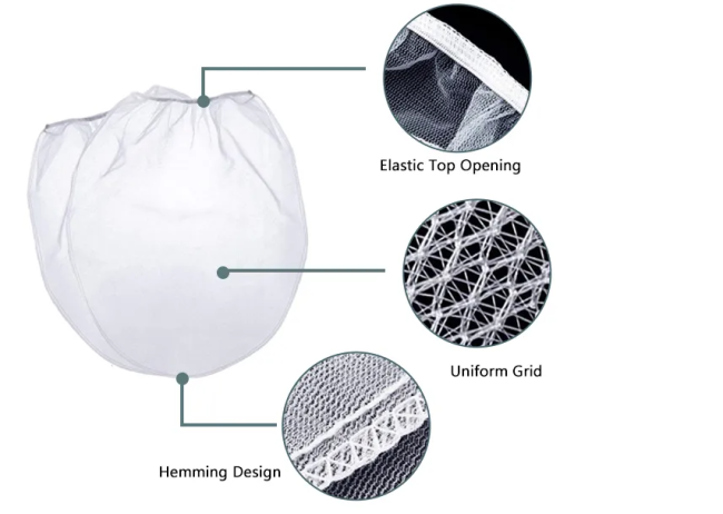 Diagram of filter bag dimensions