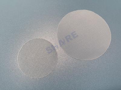 China Nylon Mesh Disc Filters Openings Of 10-180 Micron Compatible With Lab Solvents for sale