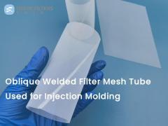 Slijpgeweld Nylon PET PP Mesh Tube Filter gebruikt voor spuitgieten, overlappende naad