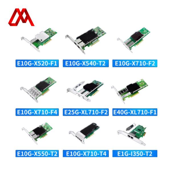 Quality HOODBLUE 10 Gigabit Network Card Ethernet Nic 10gb 25Gb 40Gb E10G-X520-F1 for sale