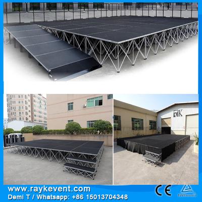 China RK Matched stairs  portable stage curtain stand collapsible stage backdrop truss system for sale