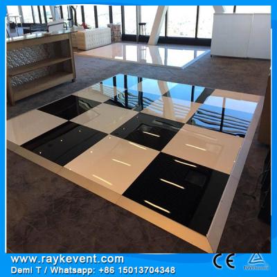China RK Professional 16ft*16ft white/black  interactive  dance floor outdoor event decorations for sale