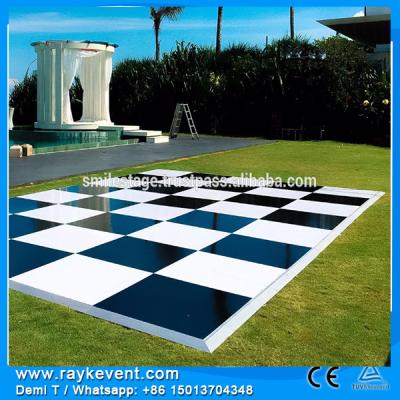 China RK Black Adjustable cheap portable wooden dance floor event and party suppliers party decoration for sale