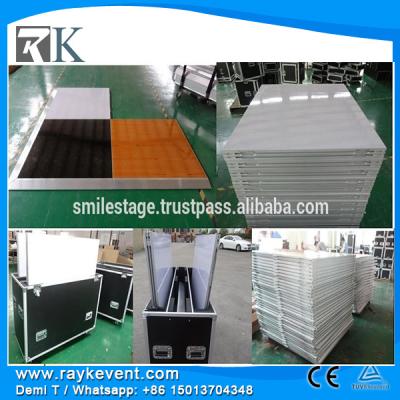 China RK flight case package  acrylic dance floor parquet dance floor used dance floor for sale for sale