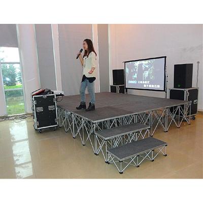 China High quality  industrial material 1x1m portable band stages for performing aluminum portable stage deck for events for sale