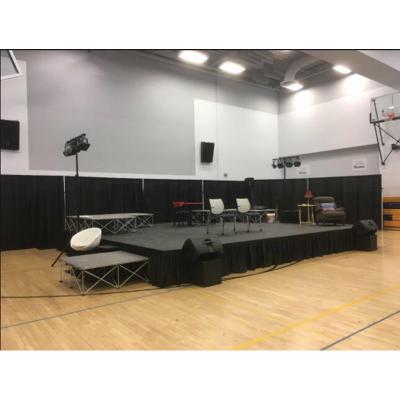 China New design  portable stage for concert portable stages mobile stages with skirts and stairs for sale