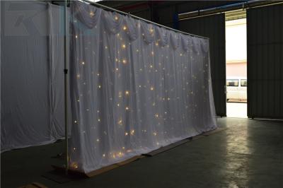 China High brightness led led star drop curtain  white star cloth velvet curtain for sale