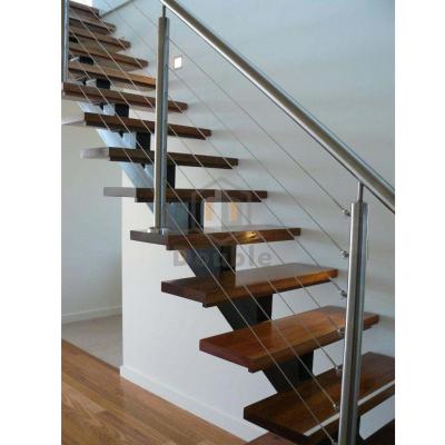 China wood stair design/straight staircase price wood stair treads Staircase for sale