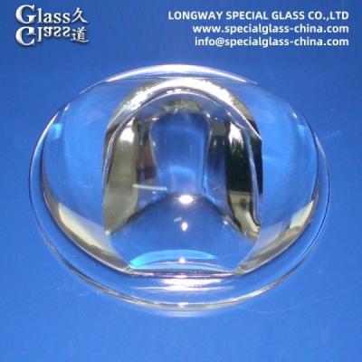 China Customized Borosilicate Glass Led Lens For Street Light Convex Shape for sale