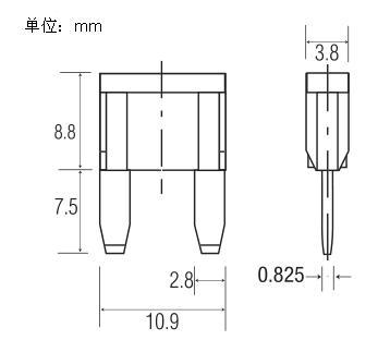 Automobile di Mini Car Fuse Automotive Blade di bassa tensione di 32VDC 25A fatta in Cina