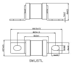 Dissmann 400 Amp DC Fuse BS88 series High Rupturing Capacity Fuse British Standard Fuses