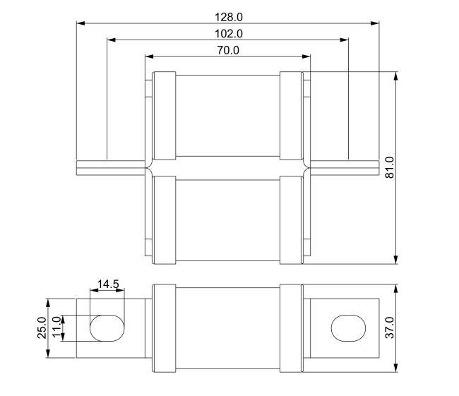 Dissmann 400 Amp DC Fuse BS88 series High Rupturing Capacity Fuse British Standard Fuses
