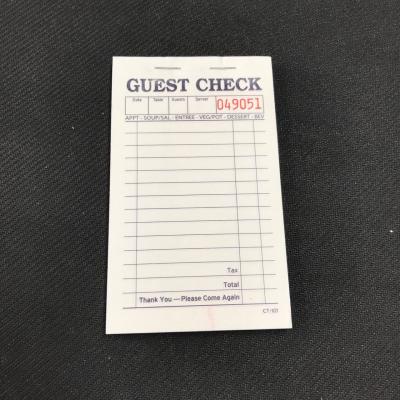 China Guest check CT-101 50 Sheet US Guest Check with Perforated Design Essential for Cafe Owners for sale
