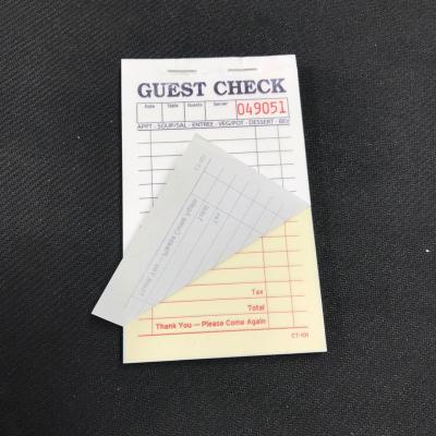 China Guest check CT-101 50 Sheet US Guest Check with Perforated Design Essential for Cafe Owners for sale
