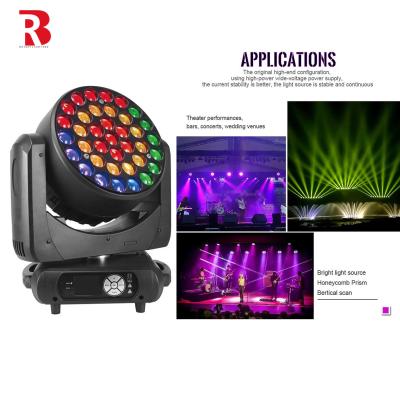 China LED bewegende kop 37pcs 15W 4-in-1 LED stage licht zoom wassen met hoog effect Te koop
