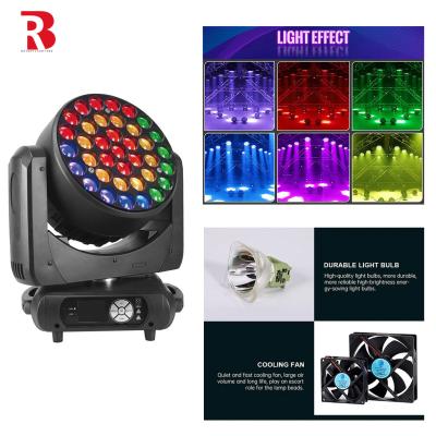 Cina DMX512 37*15W RGBW Infinite Mixture LED Moving Head Stage Light per esterni in vendita