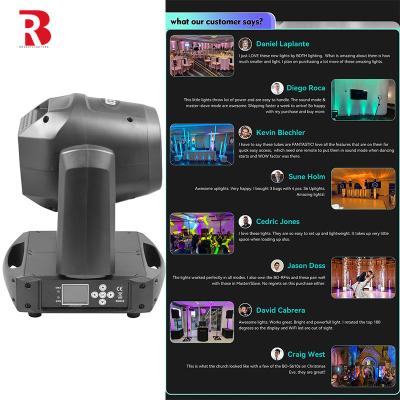 Cina 8000K DMX512 Moving Head 100W LED Spot Beam Stage Light Per Teatro E Studio in vendita
