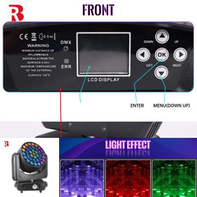 Cina RGBW 4in1 37*15W LED Alta luminosità Moving Head Light For Live Show in vendita
