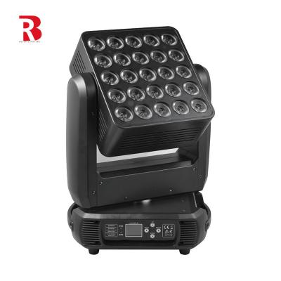 Cina DMX Indoor 25*10W 4in1 LED Matrix Zoom Wash Moving Head Light per eventi di nozze in vendita