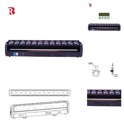 中国 ディスコDJ 12x30W LED 動くヘッドライト ビーム バー ズーム 洗濯 コンサート 結婚式 端板ライト 販売のため