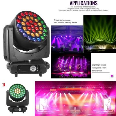 Cina Bee Eye Moving Head Light RGBW Fascio 37 * 15w Zoom Disco DMX Wash Luce da palco in vendita