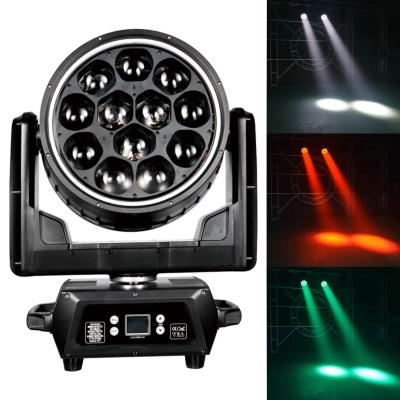 China Led Stage Lights 12X40W Led RGBW 4in1 Zoom Wash Moving Head Light For Party Event for sale