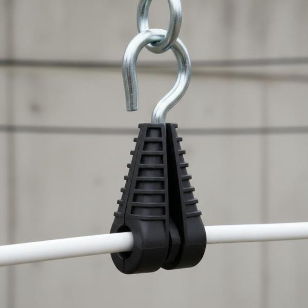 Quality 5mm FTTH Drop Cable Wedge Anchor Clamp for Aerial Installation with M5 Spring Hooks (Ram's Horn Type) for sale