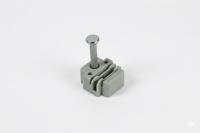 Quality FTTH Cable Clip with Concrete Nail and Double Channel for Aerial Cable with 300N for sale