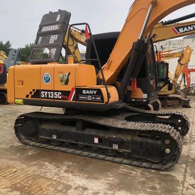 Cina 69.6kW Usato Sany escavatore Sy135C 13500KG Peso operativo idraulico in vendita