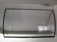 China 42 Inch Electrically Conductive Glass Curved Tempered Cover Glass with CNC Hole Custom Size for sale