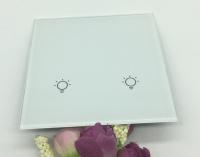 China Custom Intelligent Touch Tempered Glass Switch Panel 86mm 110V 220V for sale