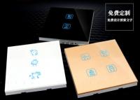 China Custom Intelligent Touch Tempered Glass Switch Panel 86mm 110V 220V for sale