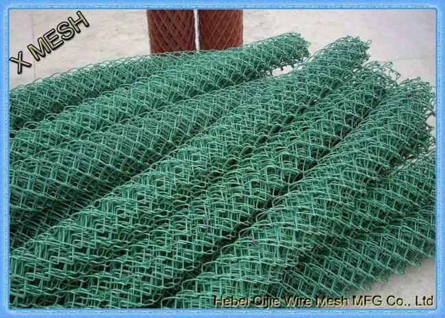 green color chain link fence