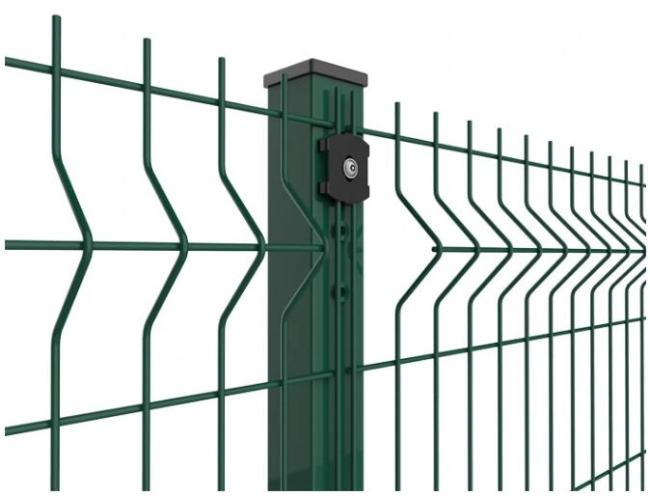 Drawing of 3D Curved Welded Wire Fence 