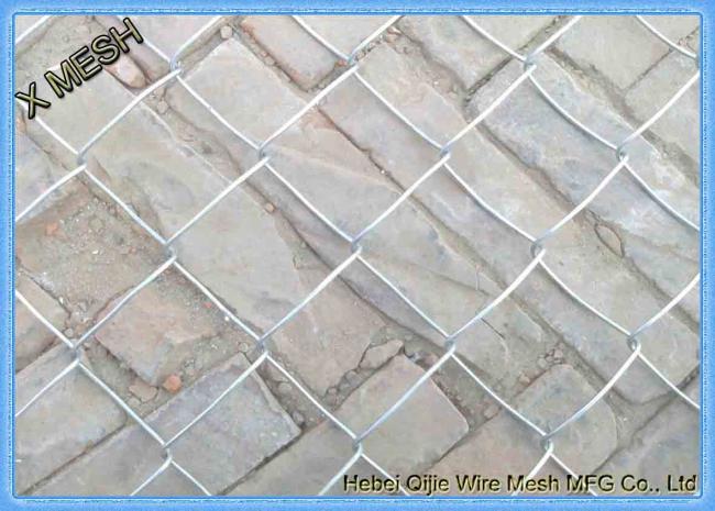 Galvanized chain link fabric diamond mesh