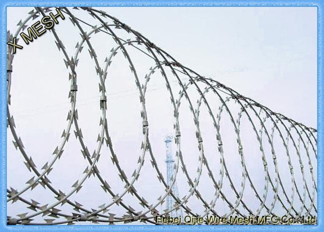 φράκτης ασφαλείας με το καλώδιο ξυραφιών