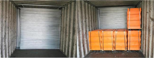 loading of temporary fence