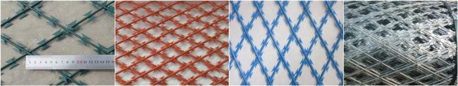 Hot dipped galvanized welded razor blade wire mesh fence