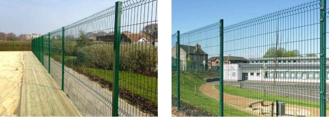curved mesh fence