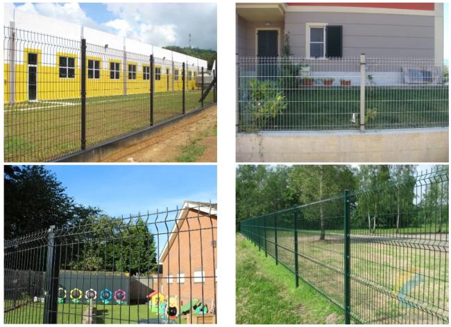 curved mesh fence