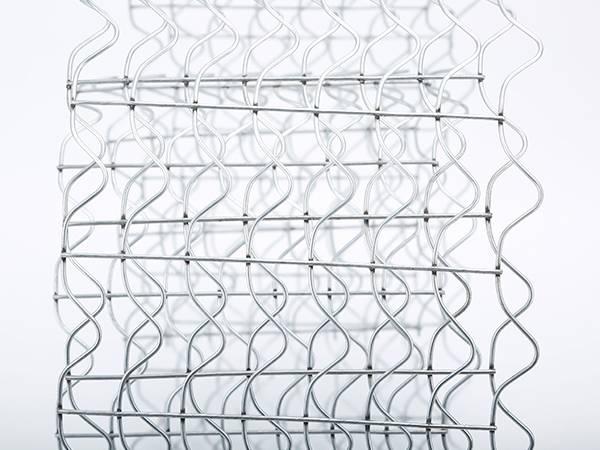 The front view of CWC mesh with 8 line wires