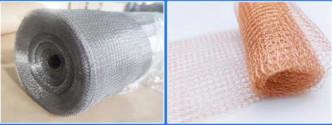 Knitted wire mesh demister pad