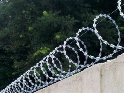 China Galvanized Pvc Coated Barbed Tape Concertina Wire Stainless Steel Cbt-60 Cbt-65 for sale
