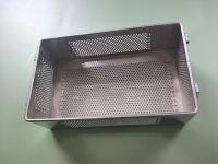China Stackable Metal Wire Storage Basket 27.8x21.8x12.5cm Rectangular Organizer with 325g Weight for sale