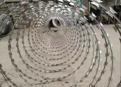 China Galvanized PVC Coated Concertina Razor Barbed Wire Stainless Steel for sale