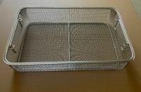 China Stainless Steel Sterilization Storage Wire Mesh Baskets with 1-10mm Wire Diameter and 48x25x6cm Dimensions for Medical Instruments for sale