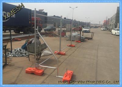 China Hot Dipped Galvanized 2.1m X 2.4m Temporary Mesh Fencing With Concrete Filled Plastic Feet for sale