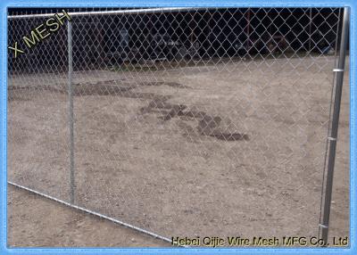 China 9 Gauge Chain Link Fence Fabric , Carbon Steel Wire Lattice Fence Panels Multi Colors for sale